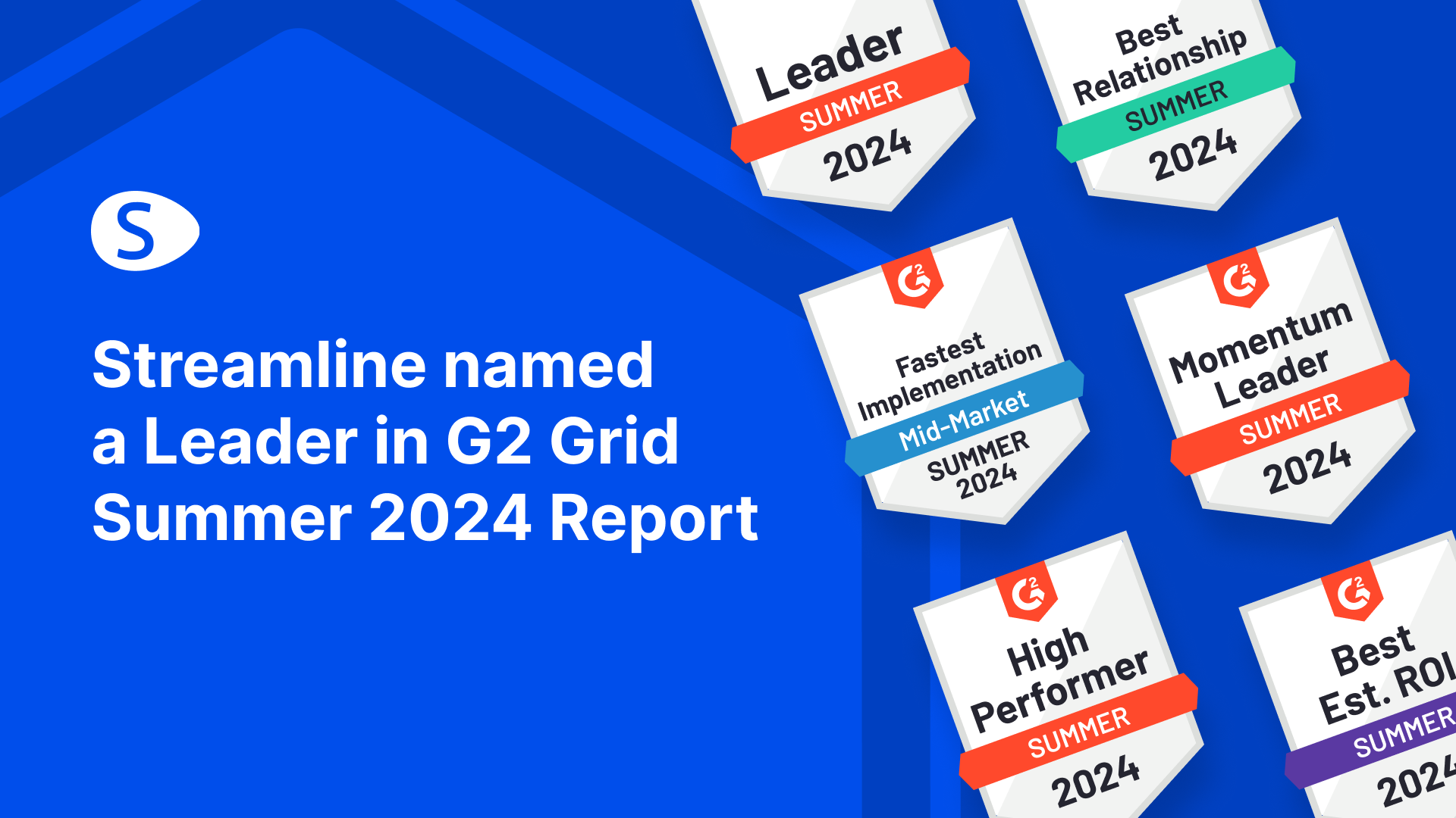 Streamline named a Leader across Multiple Categories and drives 32 awards in the G2 Grid Summer ...